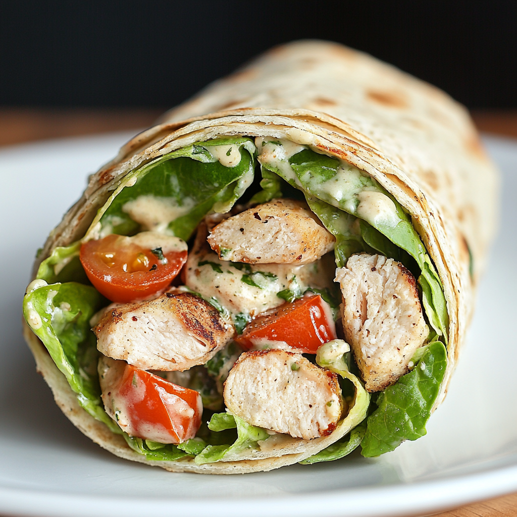 Delicious Chicken Caesar Wrap Recipe - The Reciple